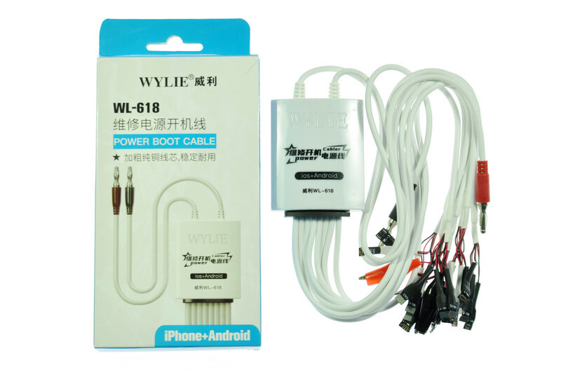 Кабель к блоку питания для подключения и проверки Android/iPhone телефонов Wylie WL-618 Xiaomi/Meizu/Sony/Samsung/Huawei/Oppo/Realme/Tecno/Nokia/ZTE/iPhone 6/6plus/7/7 Plus/8/8 Plus/X/XS/XS Max/XR/11/11 Pro/11 Pro Max/SE 2020/12/12 Pro/12 Mini/12 Pro