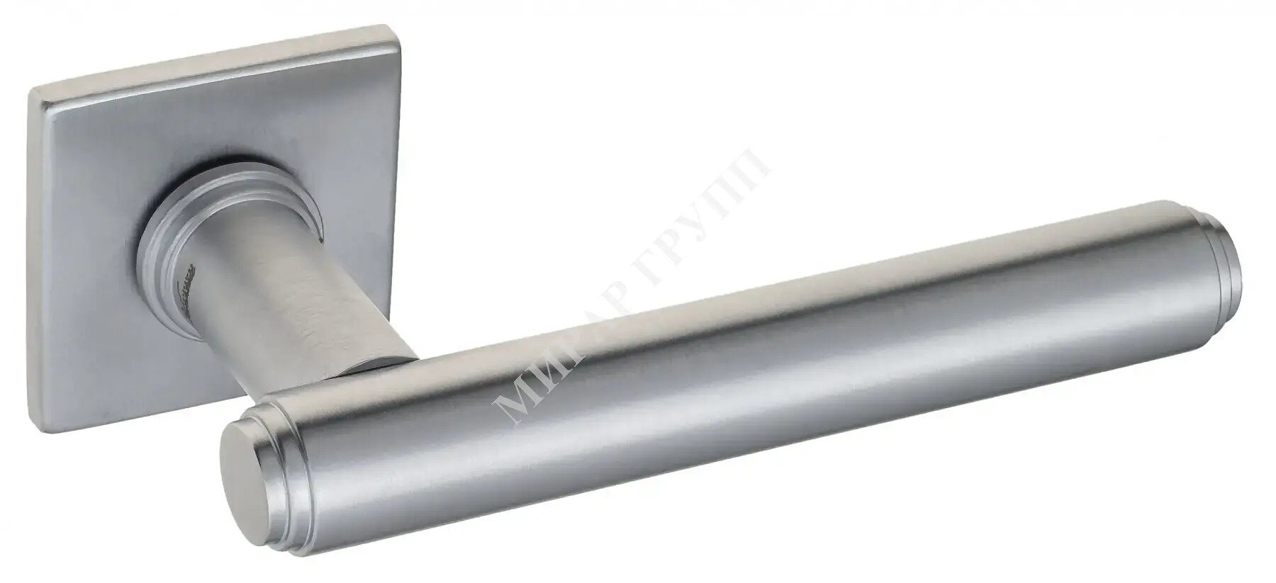 Дверная ручка на квадратной розетке Venezia "EXA" FSS матовый хром