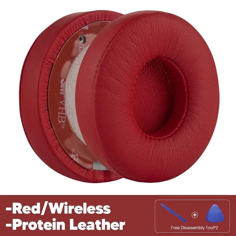 Амбушюры для Beats Solo 3, Solo 2 JIESEMWER Wireless Red PL