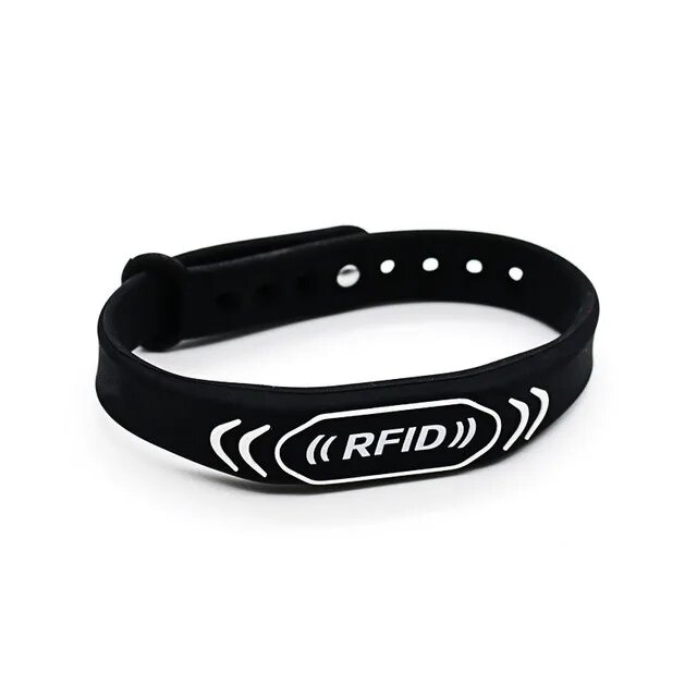Черный силиконовый RFID-браслет T5577 125 кГц