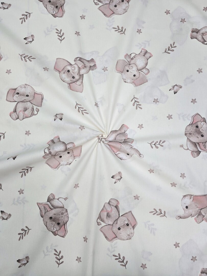 Ткань Поплин Иваново "Ребята-слонята" 100х150 см.