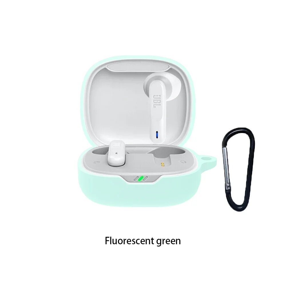 Силиконовый чехол для JBL WAVE FLEX, однотонный защитный чехол для наушников JBL WAVE FLEX 2, чехол с крючком для зарядного устройства