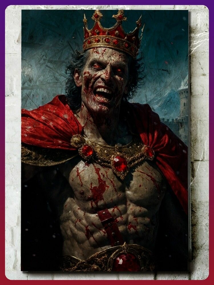 Картина интерьерная на рельефной доске фэнтези Король (Горы, природа, king) - 62412353