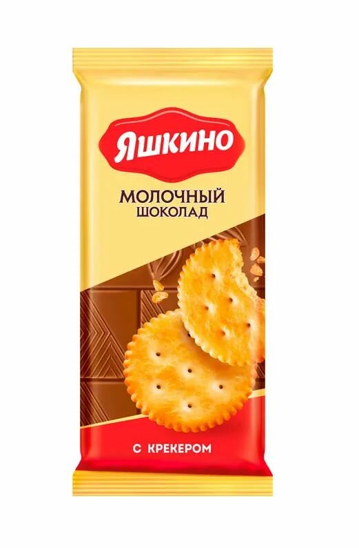 Яшкино Шоколад Молочный с крекером, 90 г