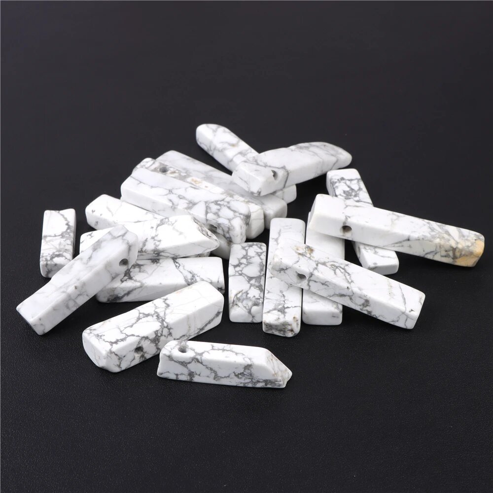 Кристаллы кварц бусины Vinswet 5 шт Белый, White Howlite