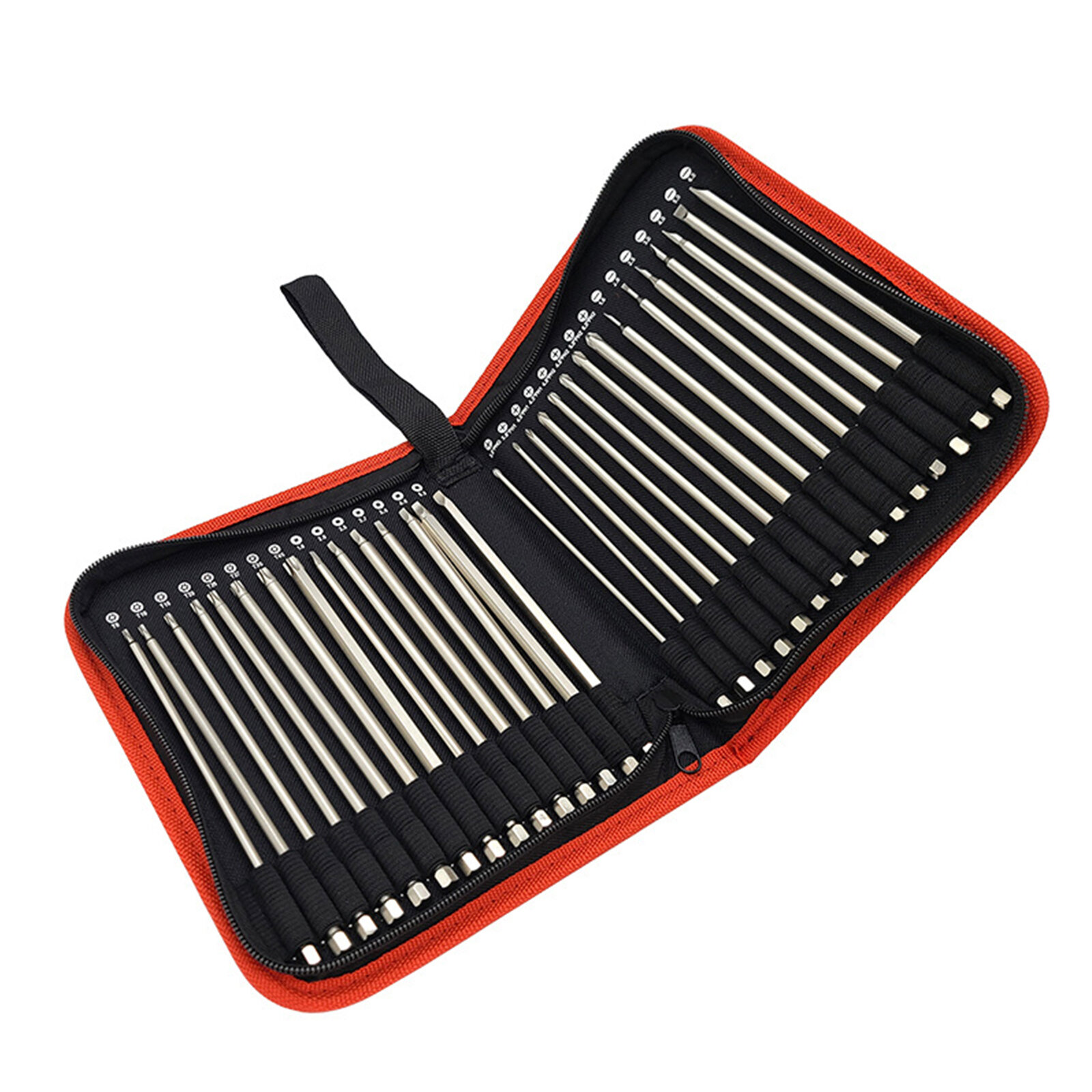 Набор из 30 бит S2 для отверток, набор бит Security, набор длинных бит для отверток со шлицем для крестовых бит Torx с чехлом