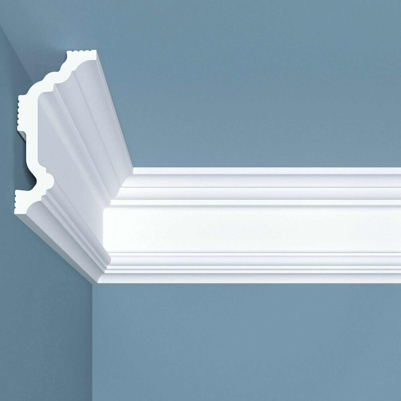 Карниз декоративный Bello Deco К4 Полистирол, размер 2000*100*50 мм потолочная галтель 1шт. 2 метра