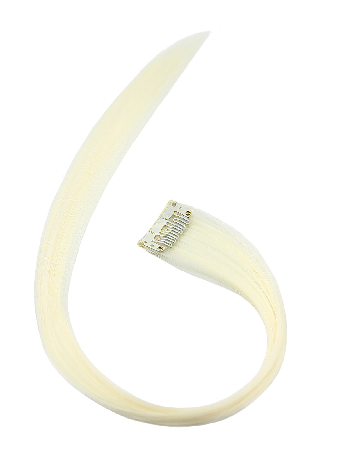 Hairshop Декоративная прядь на заколке синтетическая Ж 2 (Светлый лимонный оттенок)