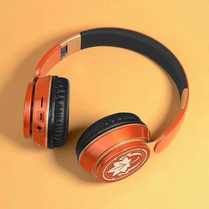 Беспроводные накладные Bluetooth - наушники Genshin Impact, персонаж Кадзуха из игры Геншин Импакт