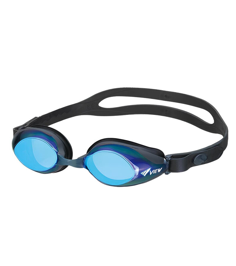 Очки для плавания View Solace Mirrored, зеркальные линзы, черный