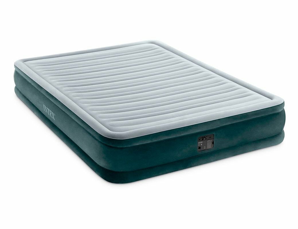 Надувная кровать двуспальная средней высоты Комфорт (Comfort-Plush Mid Rise Airbed Queen), 152x203х33см, со.