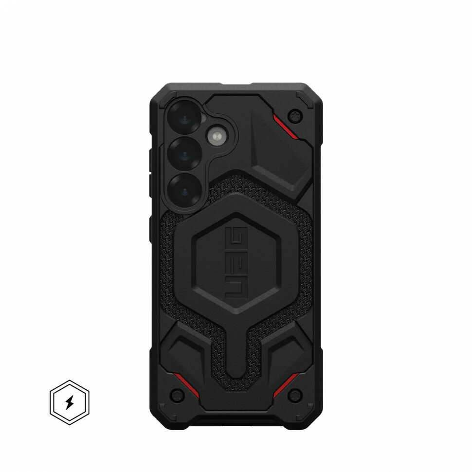 Чехол UAG Monarch Pro Kevlar с MagSafe для Samsung Galaxy S25 черный кевлар (Kevlar Black)