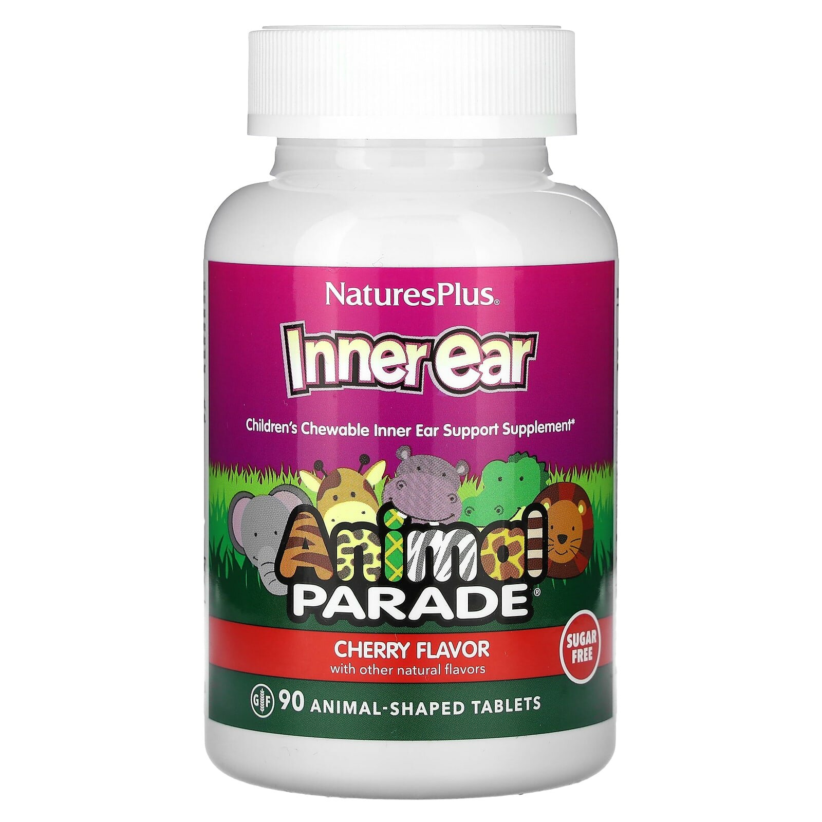 Таблетки Nature's Plus Animal parade Inner Ear support, 0.2 г, 90 шт.