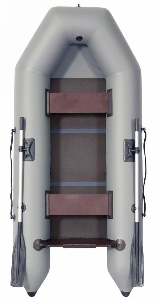 Лодка моторная ПВХ Rubicon Профи RM 260 ЖС (серый)