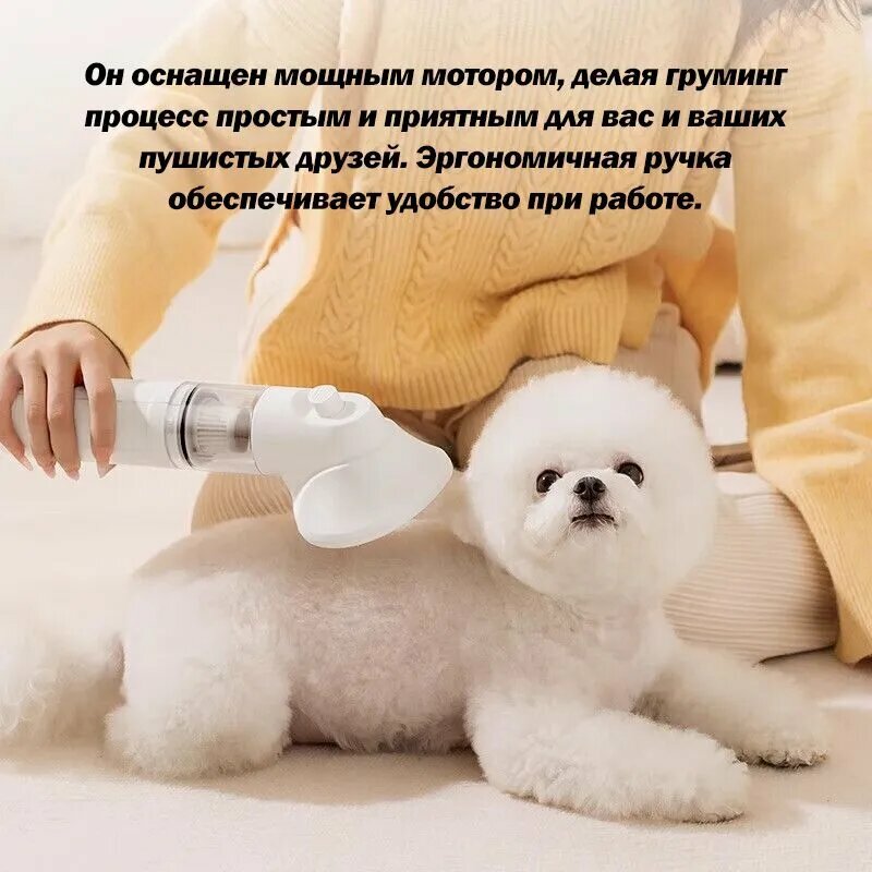 Груминг набор для животных, собак и кошек с пылесосом, Фен щетка для сушки собак и кошек, 5 в 1