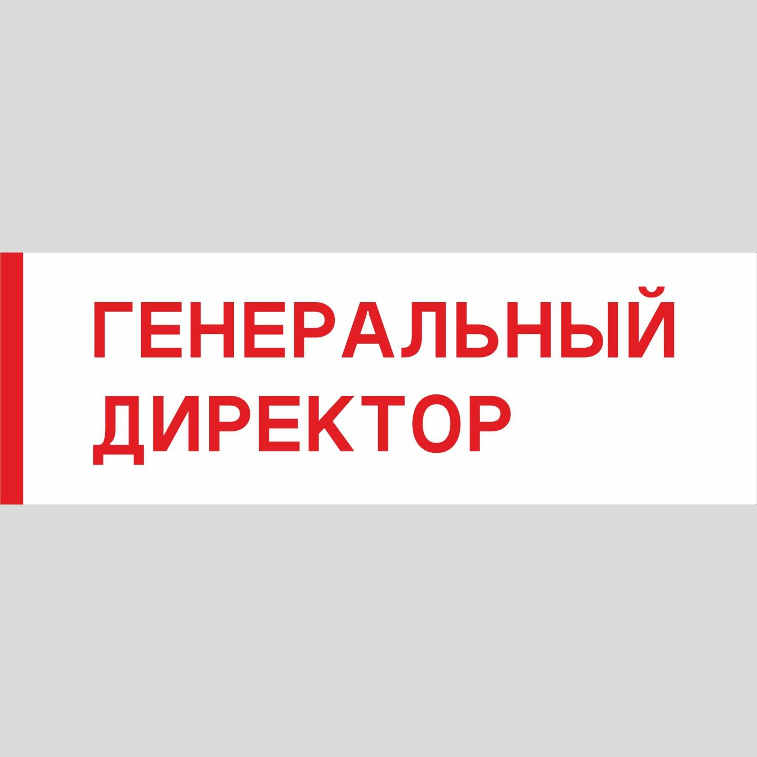 Табличка на дверь "Генеральный директор", ПВХ, интерьерная пластиковая табличка
