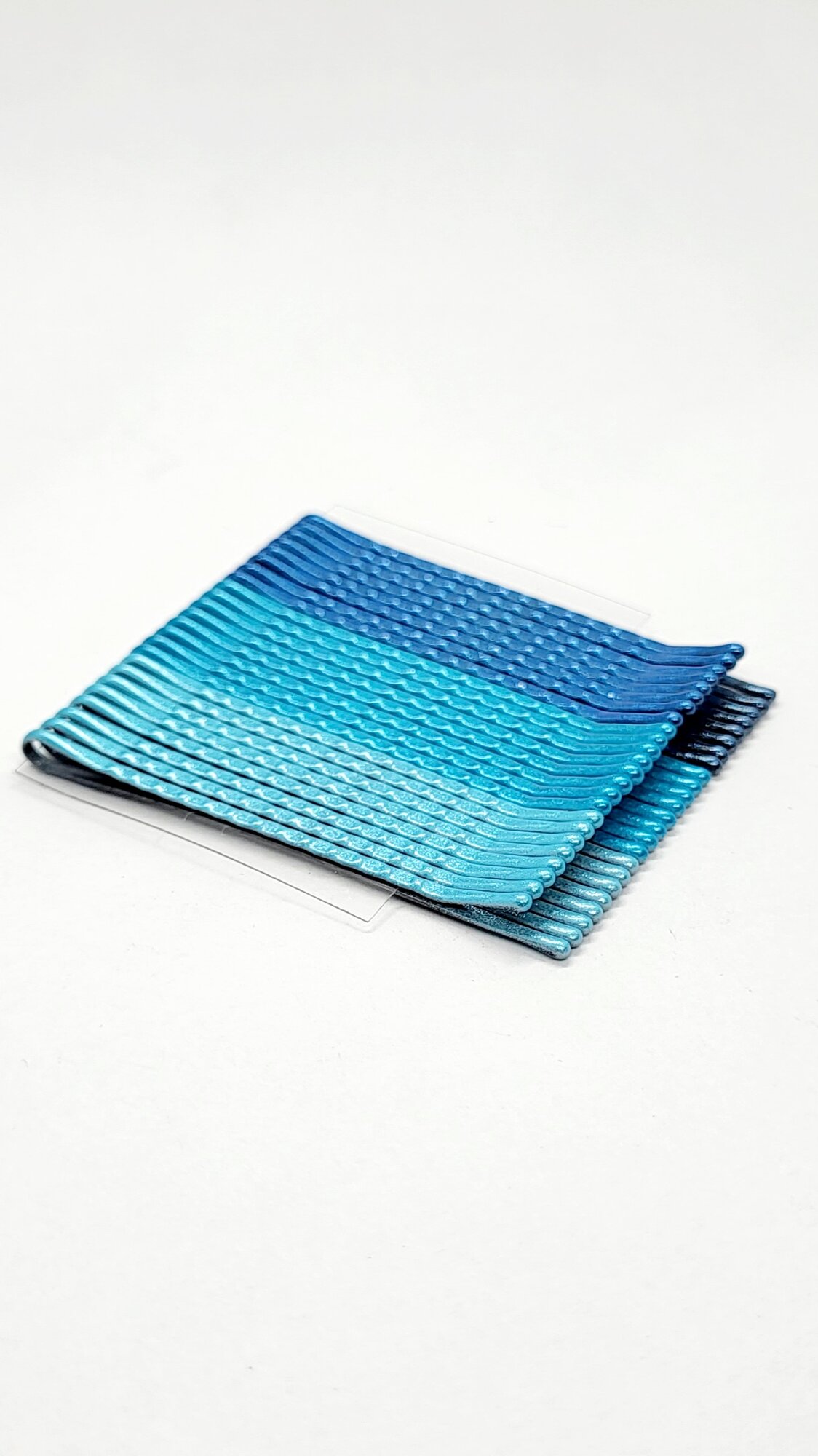 Разноцветный, синие, голубые невидимки для волос от бренда VERBA, набор - 24 невидимки