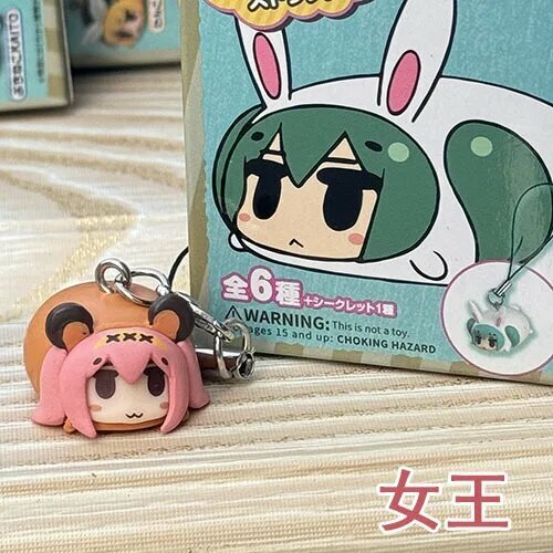 Новый 3 см аниме Хацунэ Мику фигурки брелок Kaito Rin Len Kawaii Bee Q версия фигурка модель брелок кулон детские игрушки