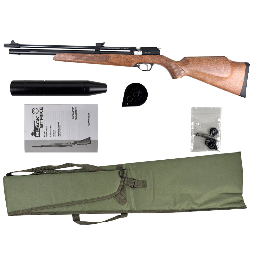 Пневматическая винтовка Black Strike B022, PCP, калибр 4.5 мм, макс. энергия 3 Дж