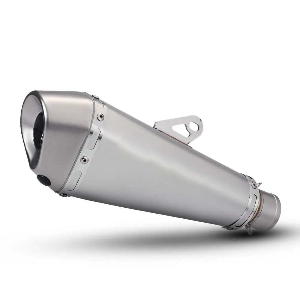 Глушитель выхлопной трубы 51 мм для мотоцикла, уличный глушитель выхлопной трубы для скутера с дБ-убийцей для Honda Suzuki R6 gsxr150 CBR150R Z900 Серый, TYPE-E