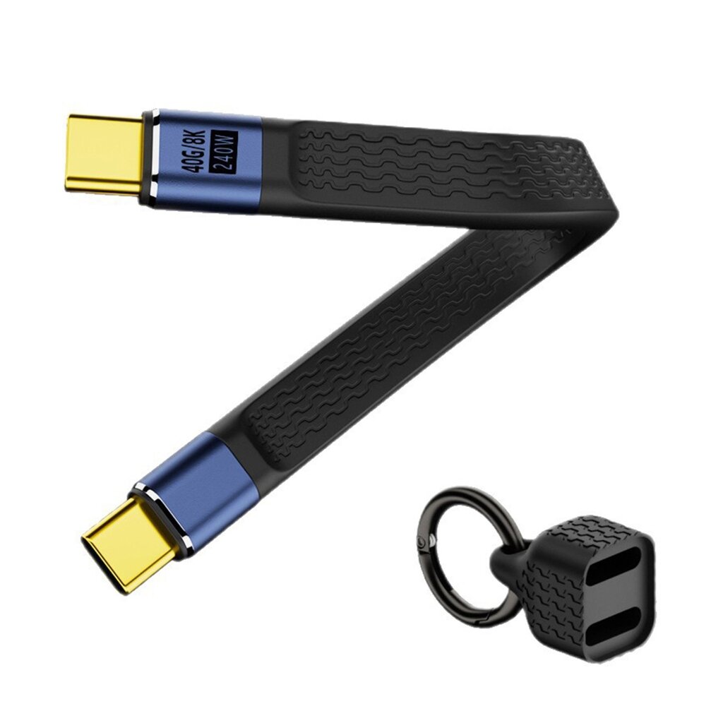 Гибкий кабель для платы мощностью 240 Вт / 40 Г + кабель для передачи данных с пряжкой-черный