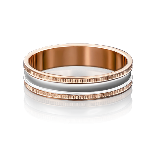 Кольцо PLATINA, комбинированное золото, 585 проба