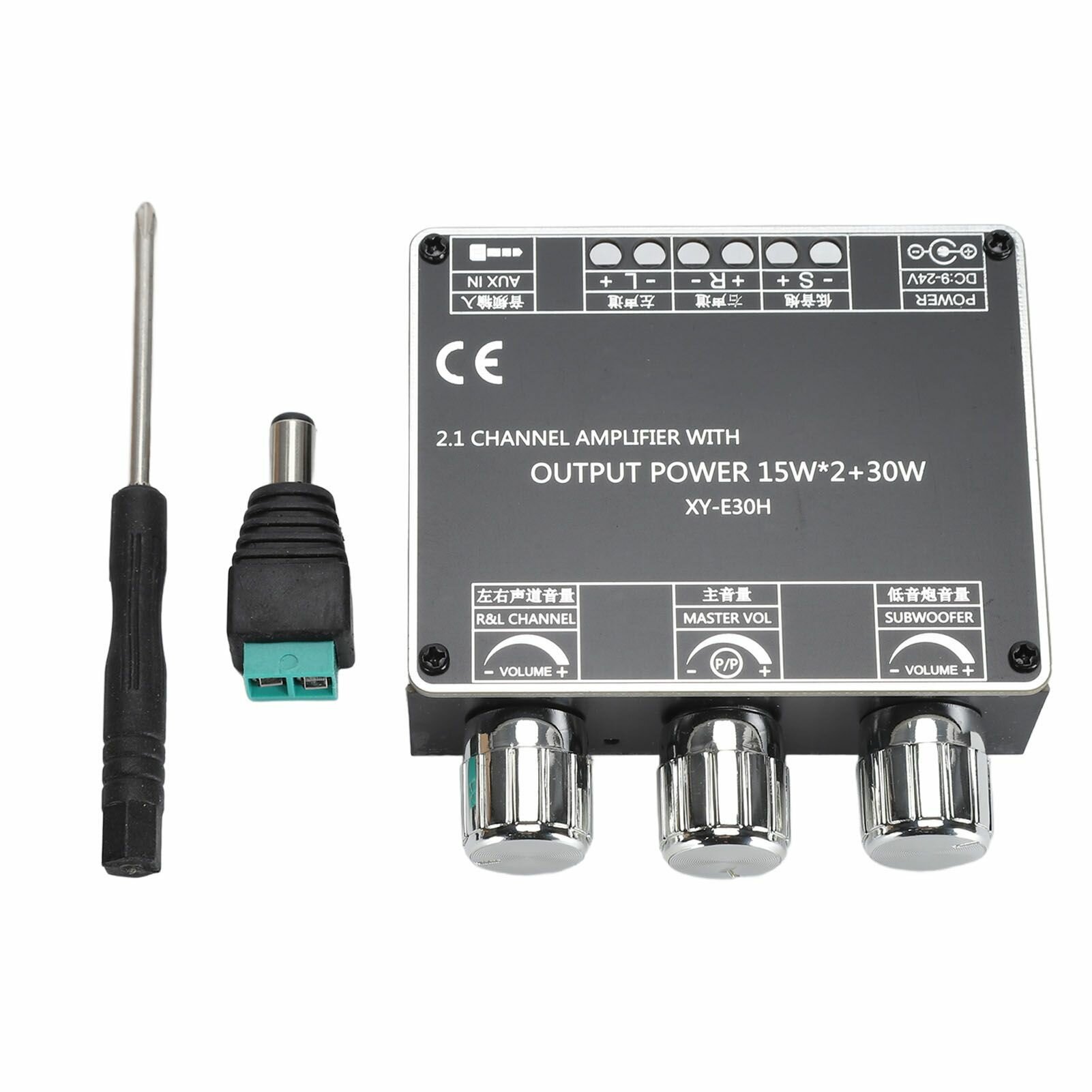 Плата 2.1-канального усилителя мощности Bluetooth XY-E30H, мини-усилитель мощности 15 Вт * 2 + 30 Вт