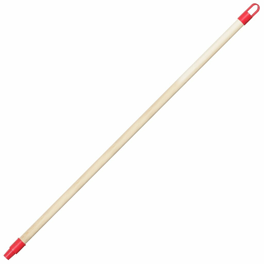 Черенок для щетки деревянный 110 см, диаметр 20 мм, с резьбой Евро, MPG4425, для уборки дома и сада