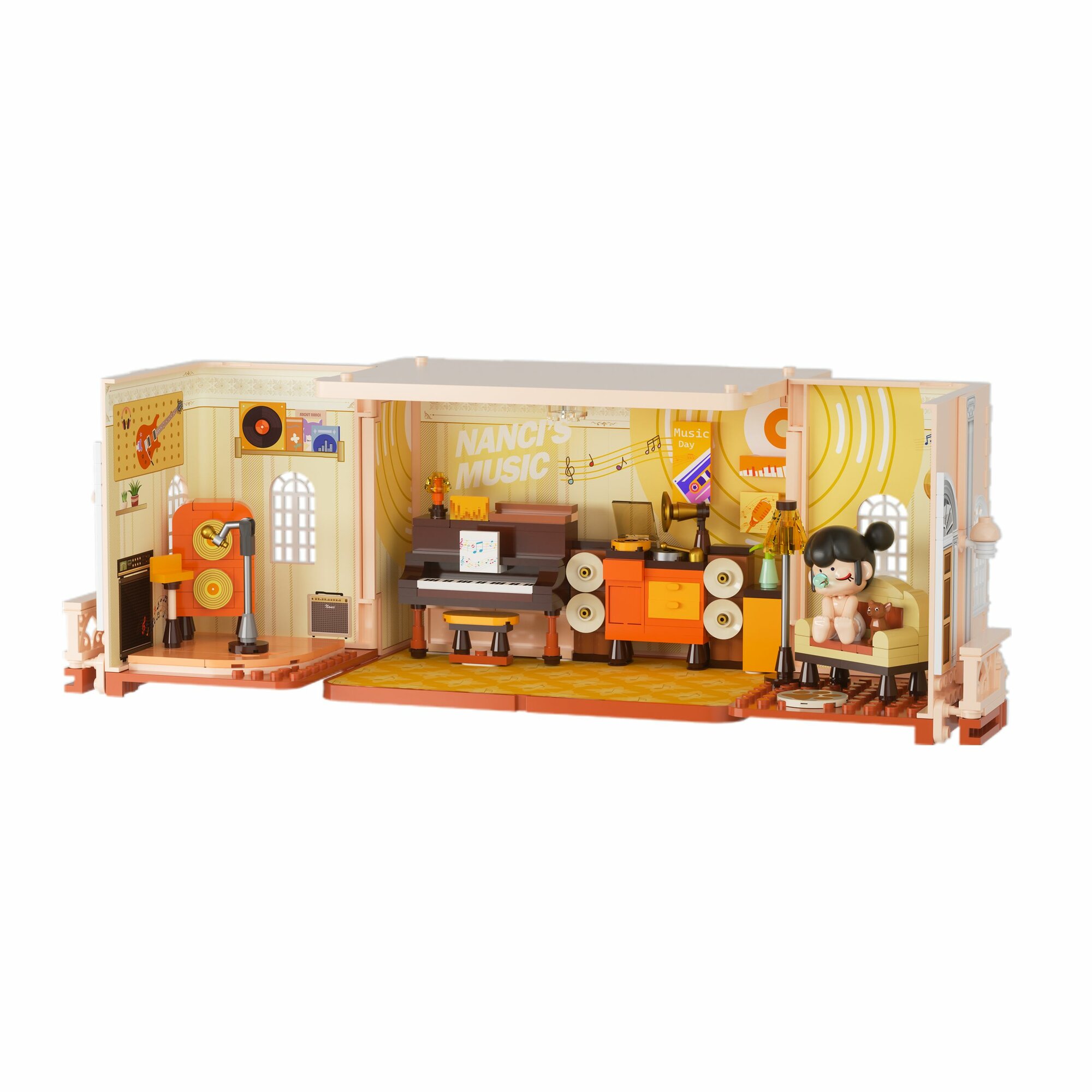 Конструктор JAKI HK133 Домик Нэнси: музыкальная комната очаровательной девочки