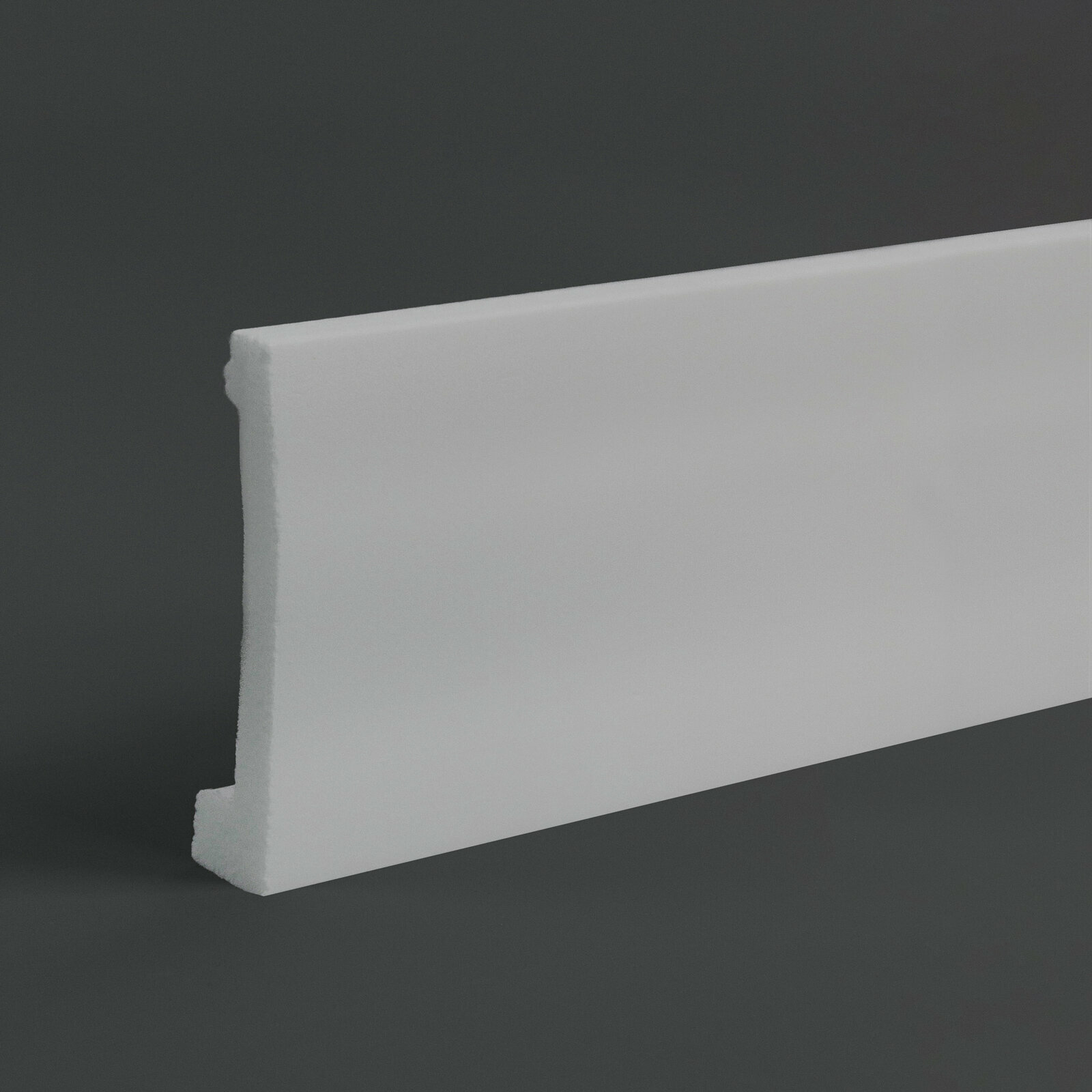 Плинтус полистирол напольный ударопрочный De-Baget (Де-Багет) XPS полимер, 60х12х2000 мм, Н 10 белый