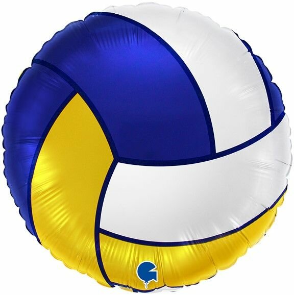 Воздушный шарик Grabo 18", 46 см, круг, волейбольный мяч