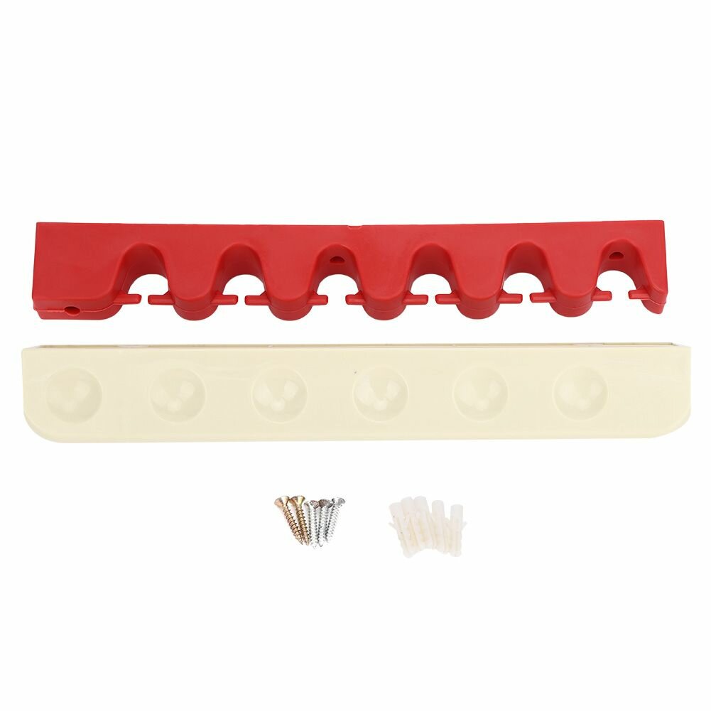 Резиновая стойка для бильярдного кия с 6 отверстиями, настенное крепление, подвесной кронштейн, аксессуар, резиновый держатель для бильярдного кия