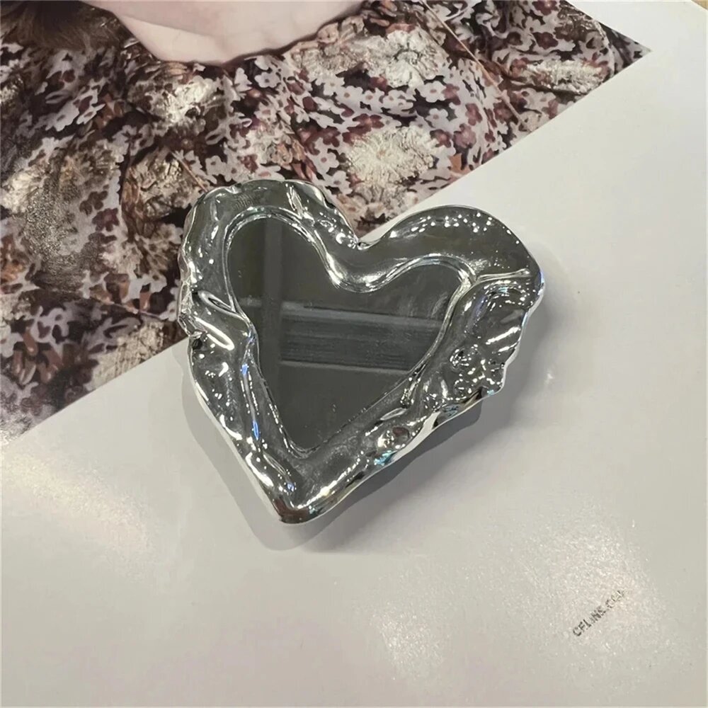 Роскошный зеркальный металлический кронштейн 3D с серебряной планетой, любовным сердцем, держатель для телефона, держатель для iPhone, аксессуары, подставка-кольцо на палец, подарок