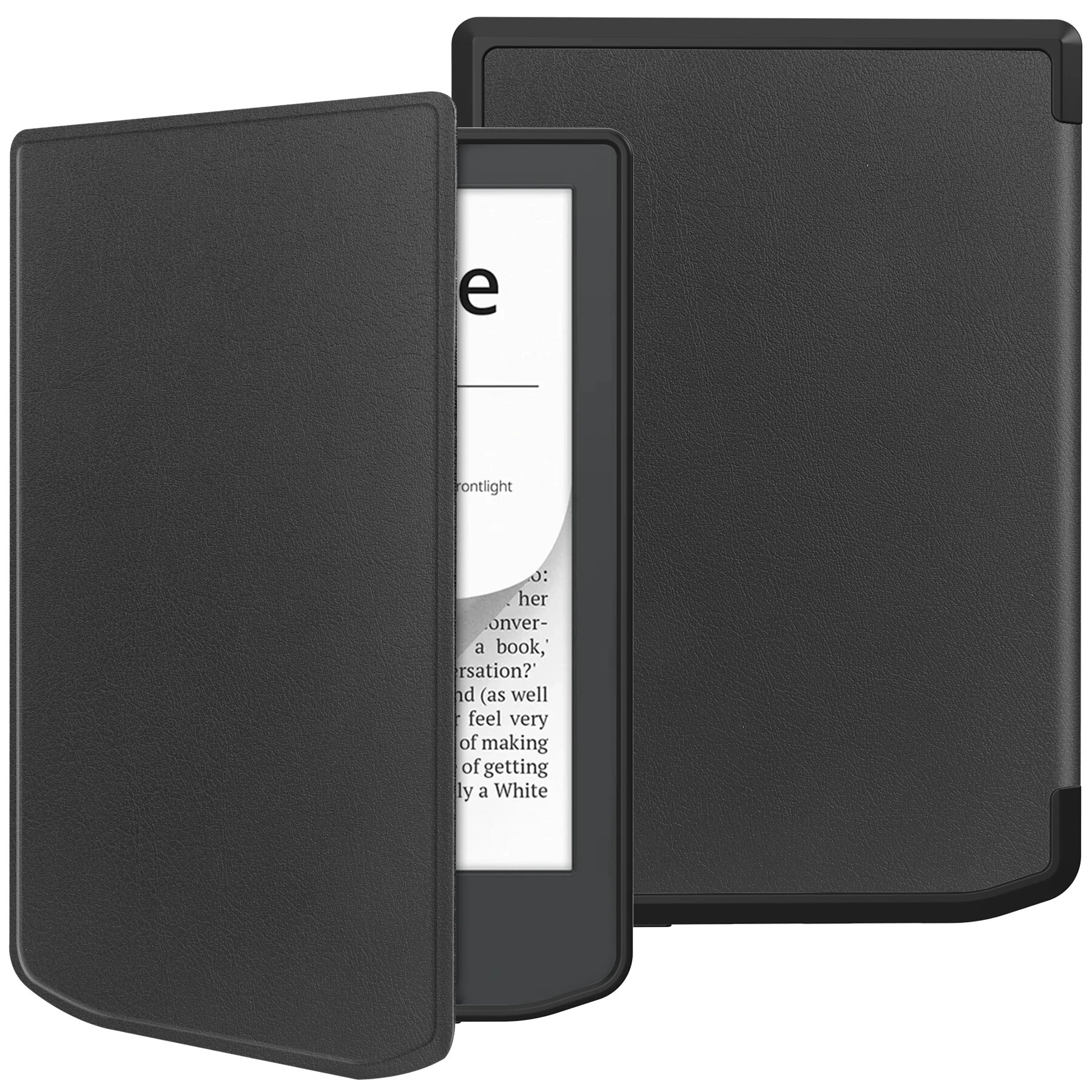 Smart для Funda PocketBook 619 634K3 634 629 Verse Lite Pro Цветной чехол 6 дюймов для электронной книги Тонкая откидная крышка с мягкой задней крышкой из ТПУ, Black, 634 Verse Pro