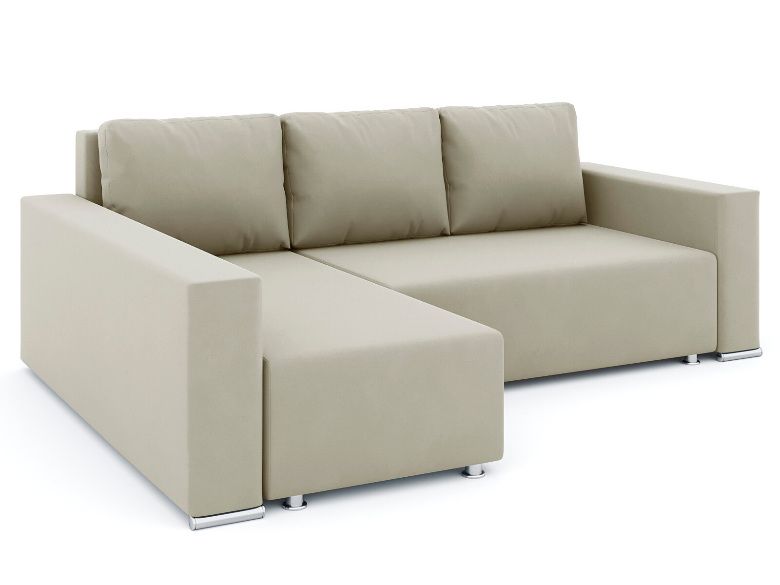 Угловой диван Марко, еврокнижка, угол левый/правый, велюр Зара Лайт 04