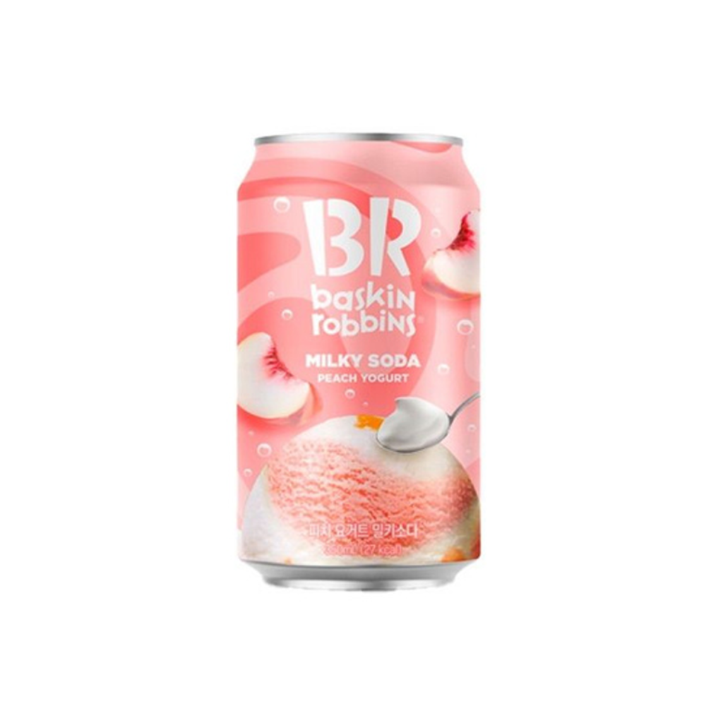 Напиток газированный Baskin Robbins Peach Yogurt со вкусом персик-йогурт 350 мл, Южная Корея