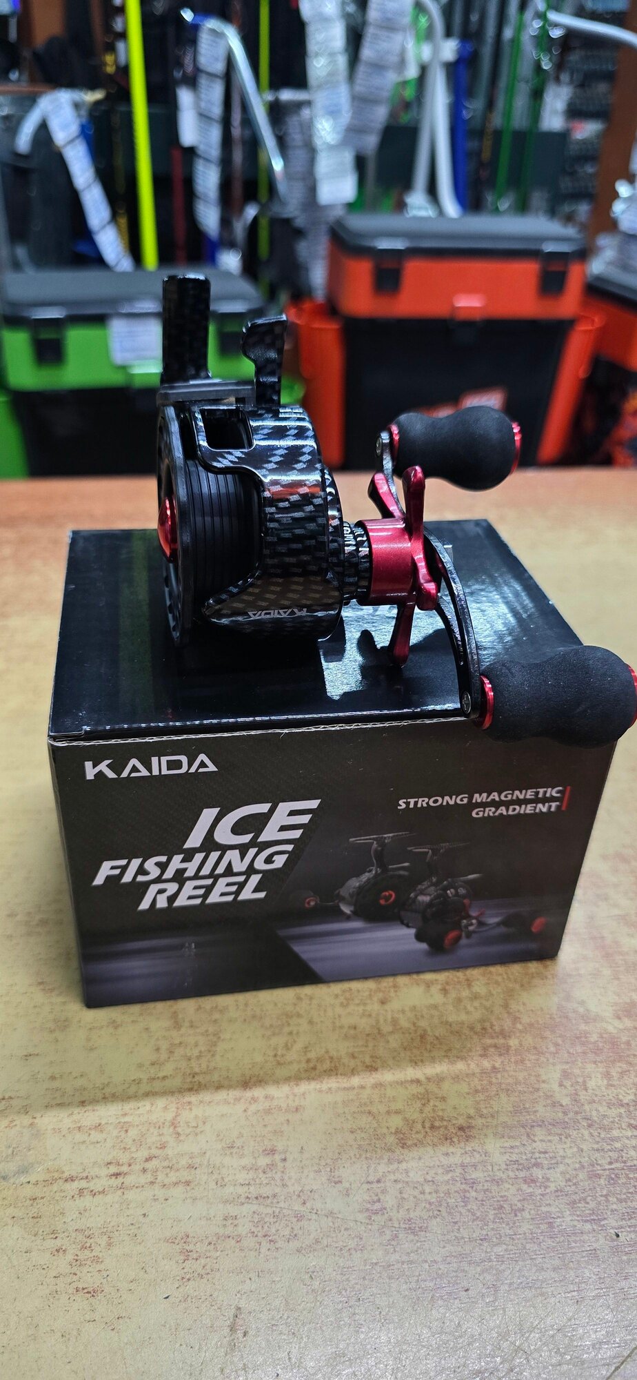Катушка мультипликатор зимний Ice Fishing Reel от фирмы KAIDA LG60R-B, правая