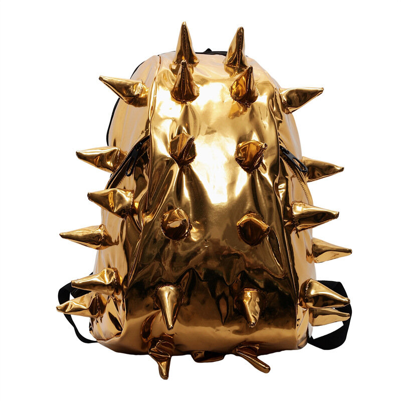 Рюкзак универсальный, блестящий, светло-золотой