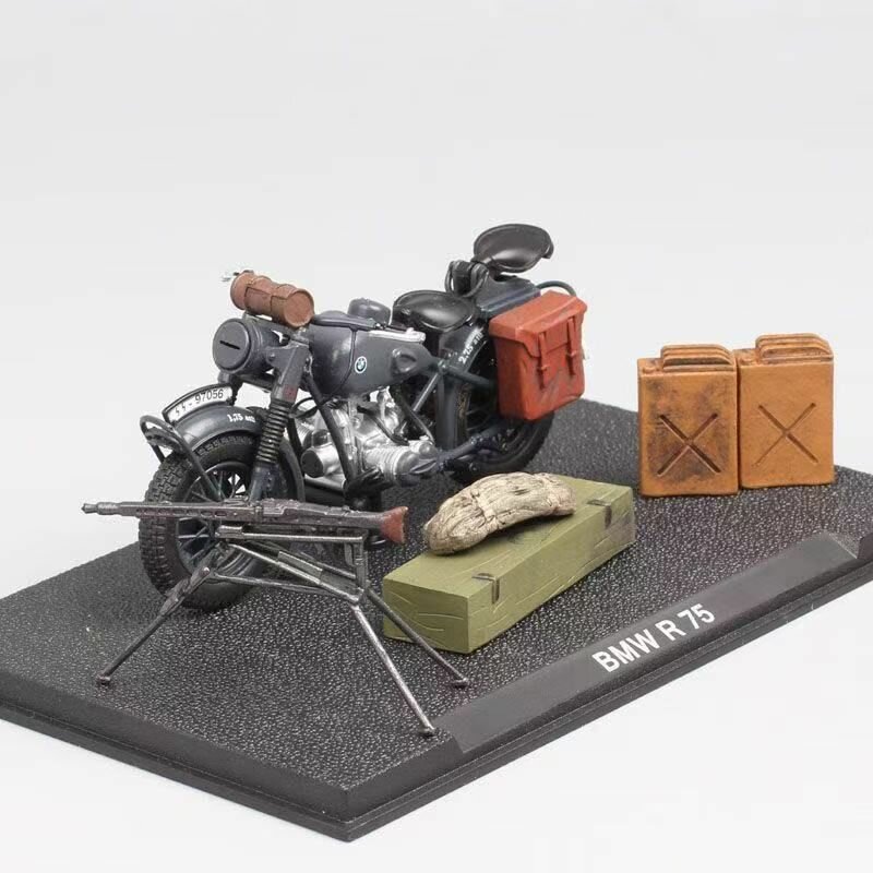 Мини 1:24 Винтажный коллекционный мотоцикл BMW R75 фигурка