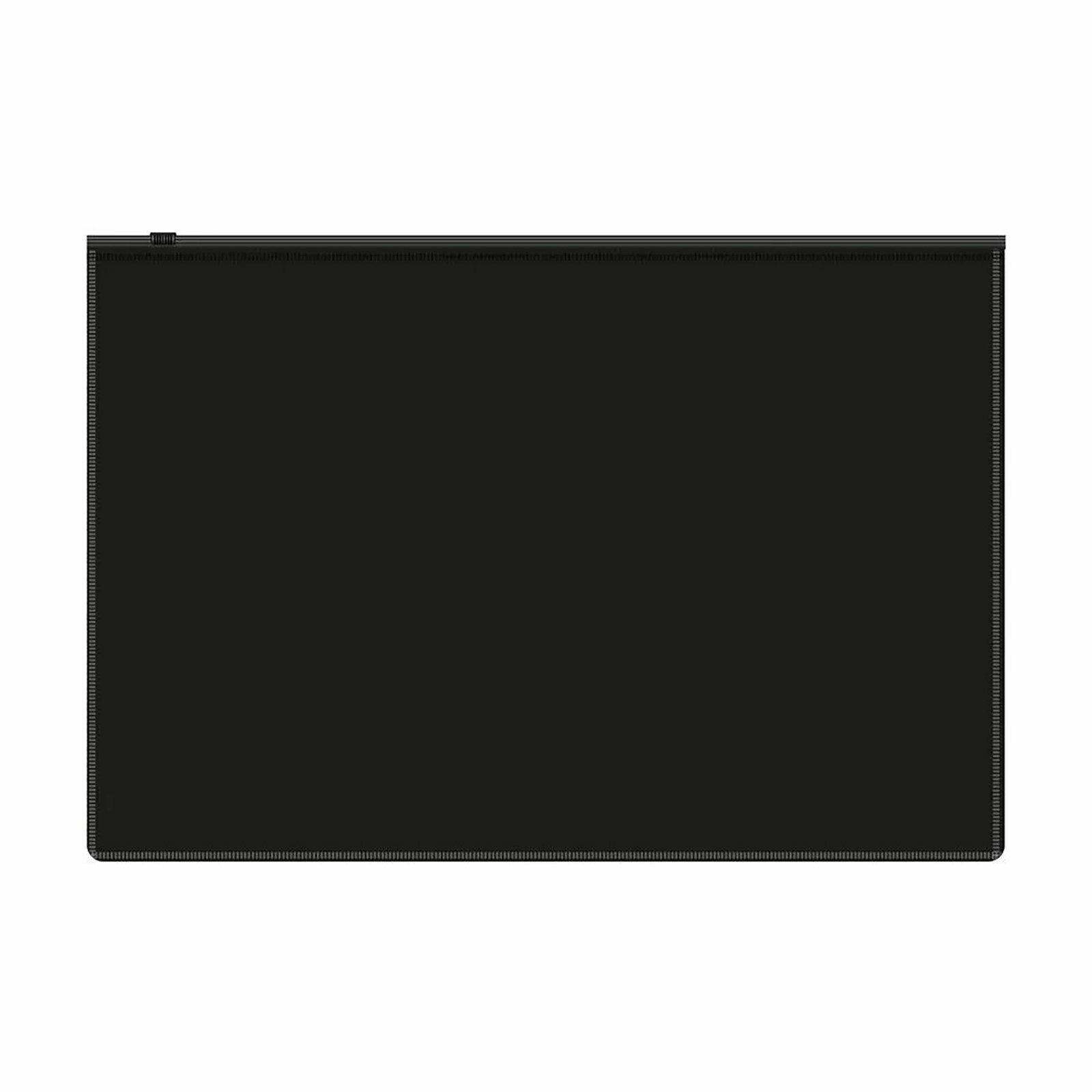 Папка-конверт на zip-молнии А4, 150 мкм, непрозрачная, черная, 10 шт.