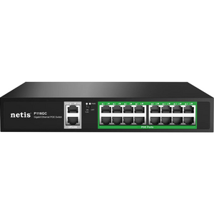 Неуправляемый коммутатор NETIS Коммутатор 16PORT 10/100M 16POE+2XGE+SFP P116GC NETIS