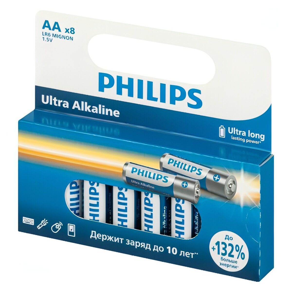 Батарея Philips LR6E8W/51 8 шт — фото 1