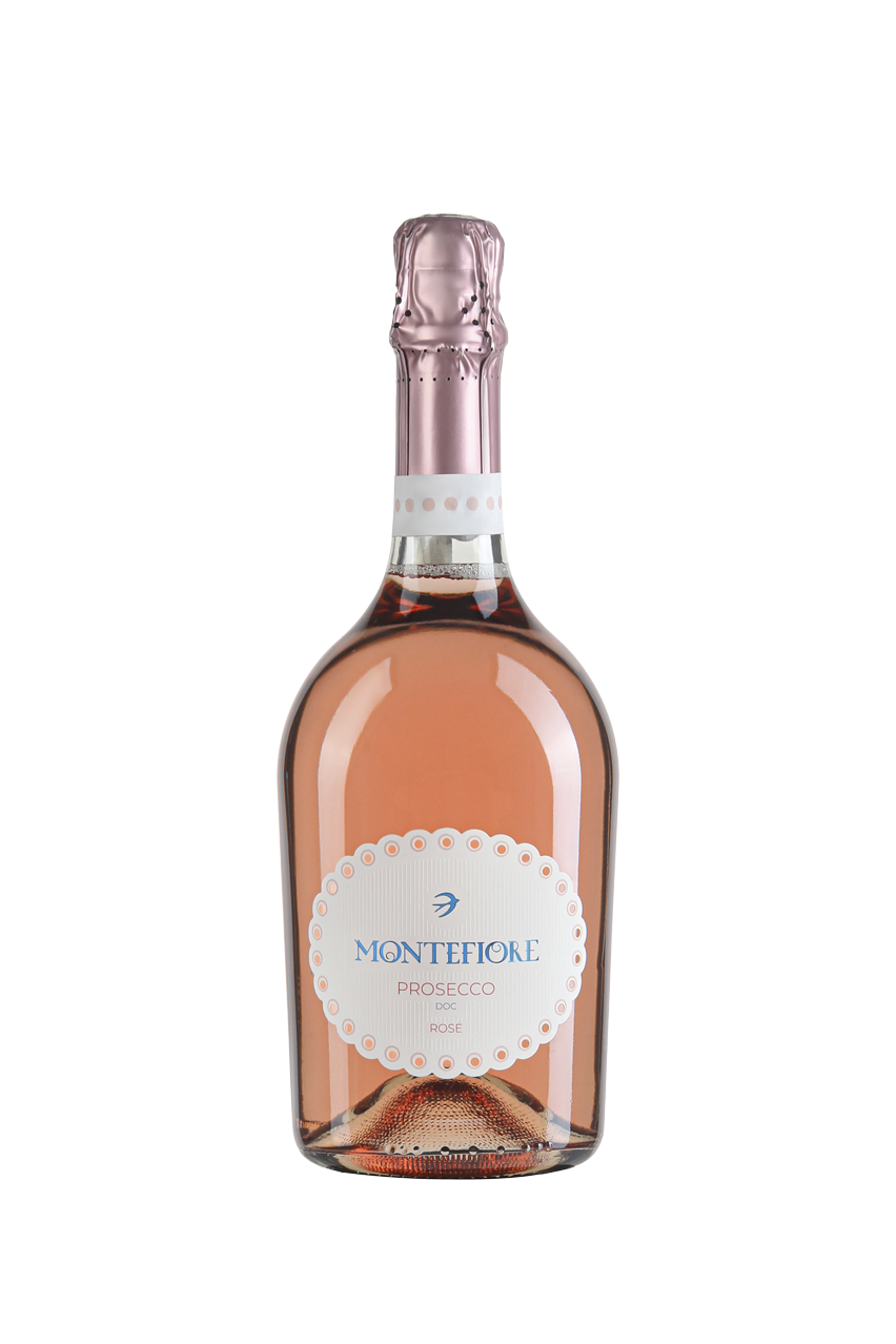 Игристое вино Монтефьоре Просекко Розе, розовое, брют, 0.75л