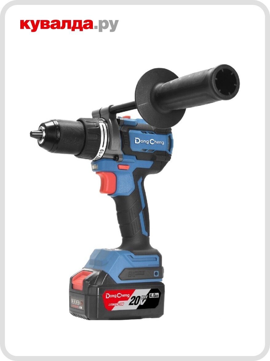 Дрель-шуруповерт аккумуляторная DongCheng DCJZ20160i (TYPE EM) АКБ 2х4 Ач, ЗУ 2 А