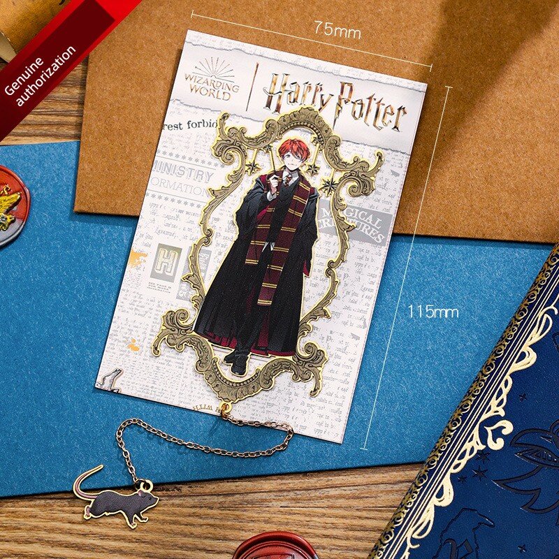 Оригинальные товары по мотивам Гарри Поттера, металлические закладки «Магическая академия», канцелярские принадлежности