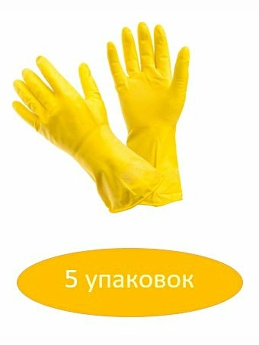 Перчатки Резиновые Optiline размер L, 12 Пар. Набор 5 упаковок.
