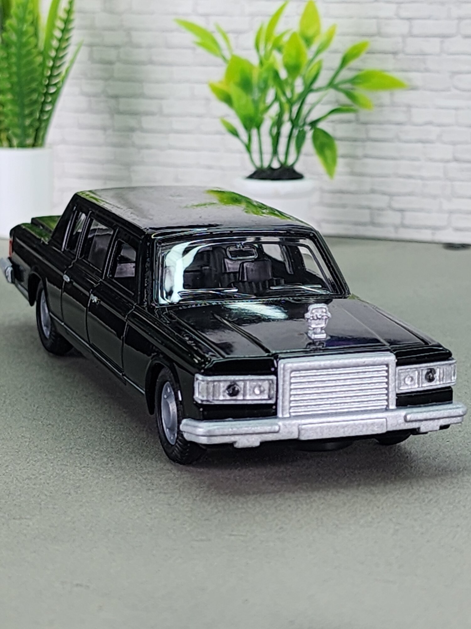 Модель ЗИЛ 115 черный 14см Технопарк со звуком металл инерция