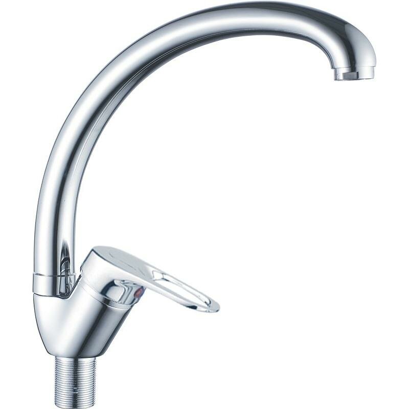 Смеситель для кухни Cron CN4137-2 Хром Поворотный, современный дизайн