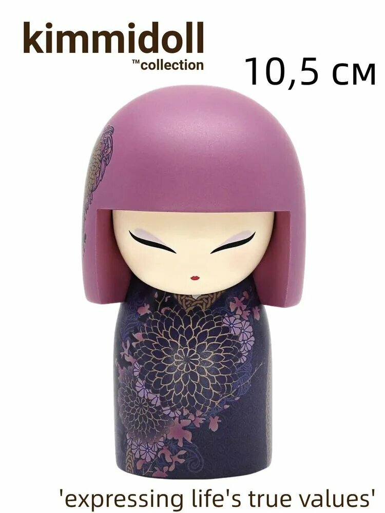 Стильная японская кукла Kokeshi, декоративная фигурка, серый цвет