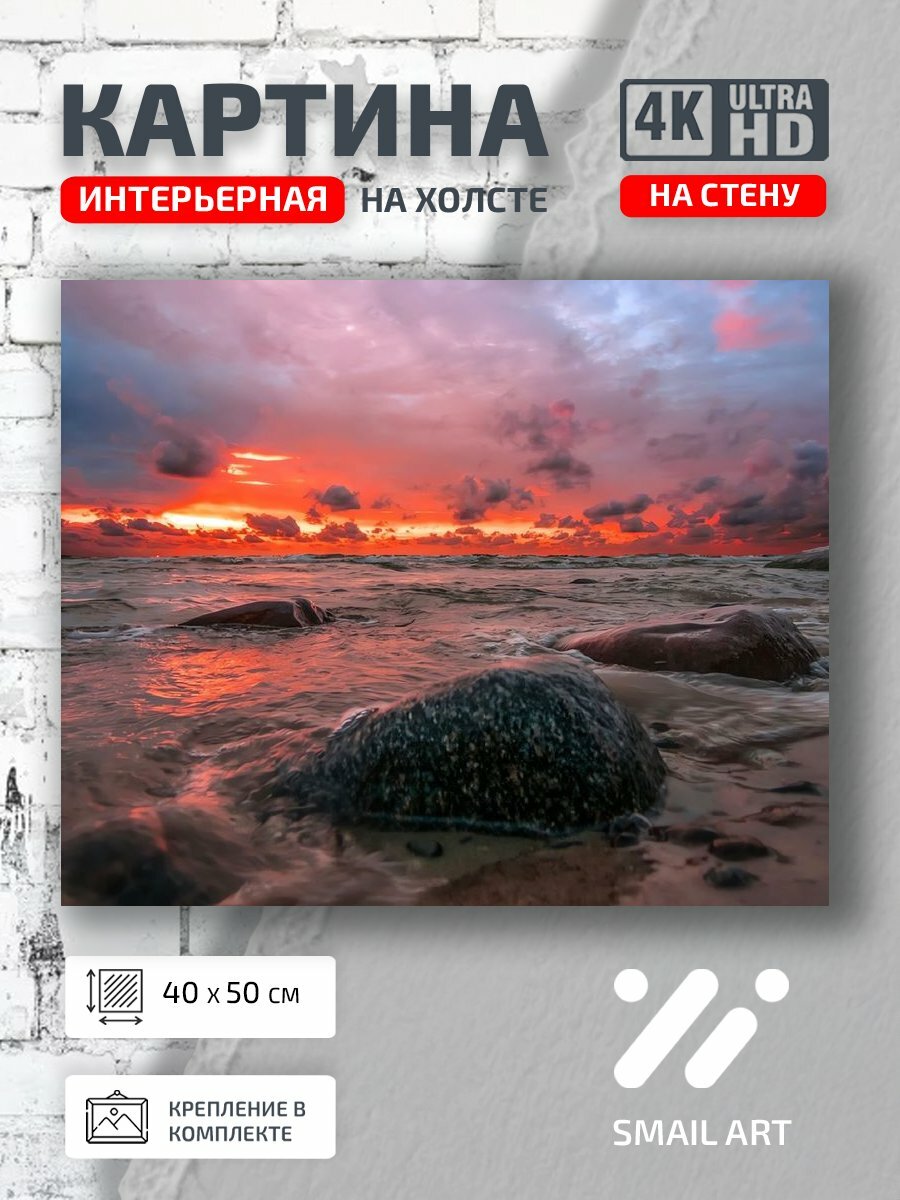 Картина на холсте интерьерная 40 на 50 на стену Небо Landscape для кабинета пейзаж интерьер